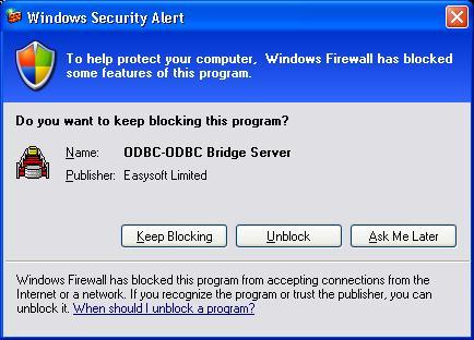 Configuring Firewalls to Enable the Easysoft Server Processes