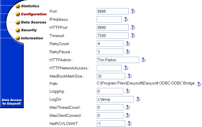 Easysoft Odbc Odbc Bridge User S Guide Configuration